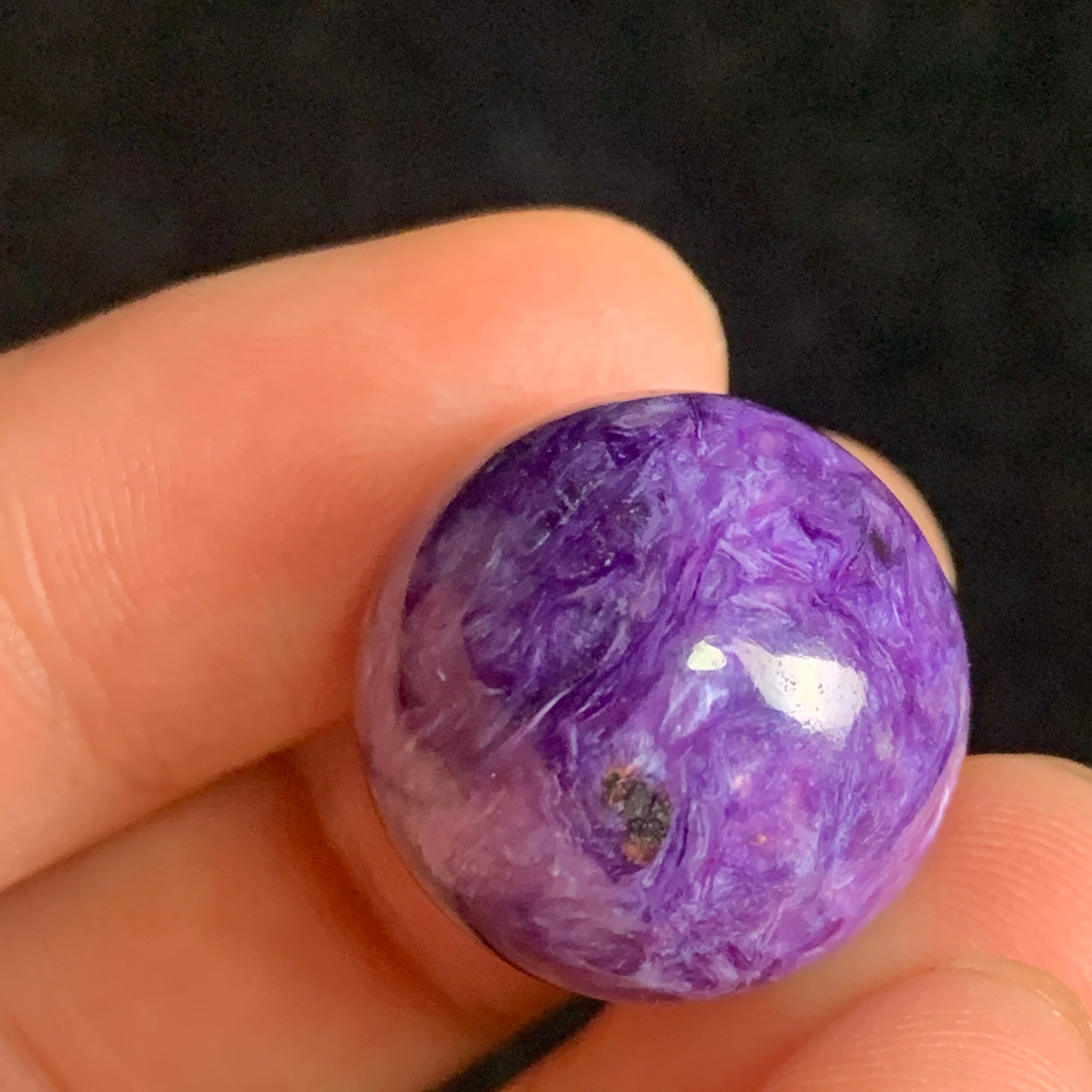19 mm natural purple Charoite sphere gemstone-34 | Etsy