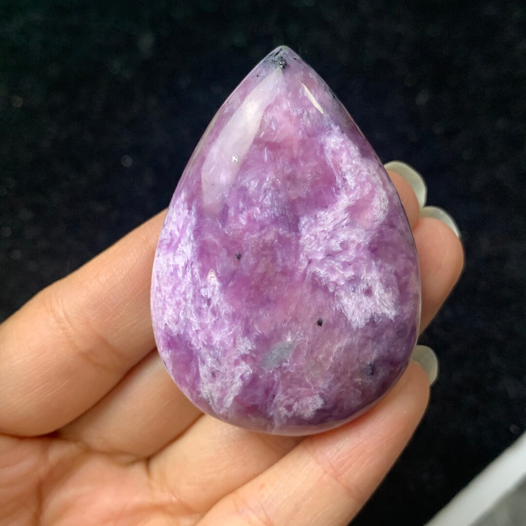 31.9 G Natural Pink Purple Charoite Tear Drop Cab Gemstone-1 - Etsy