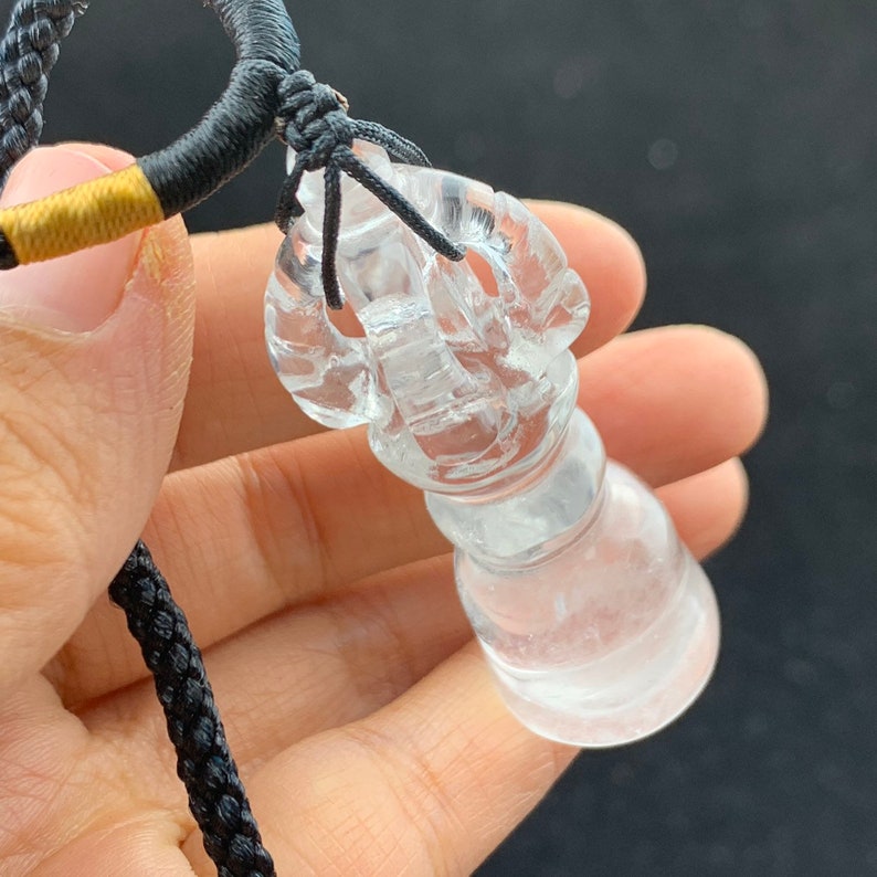 Natural Clear Quartz Crystal Amulet VAJRA Dorje Bell Pendant - Etsy