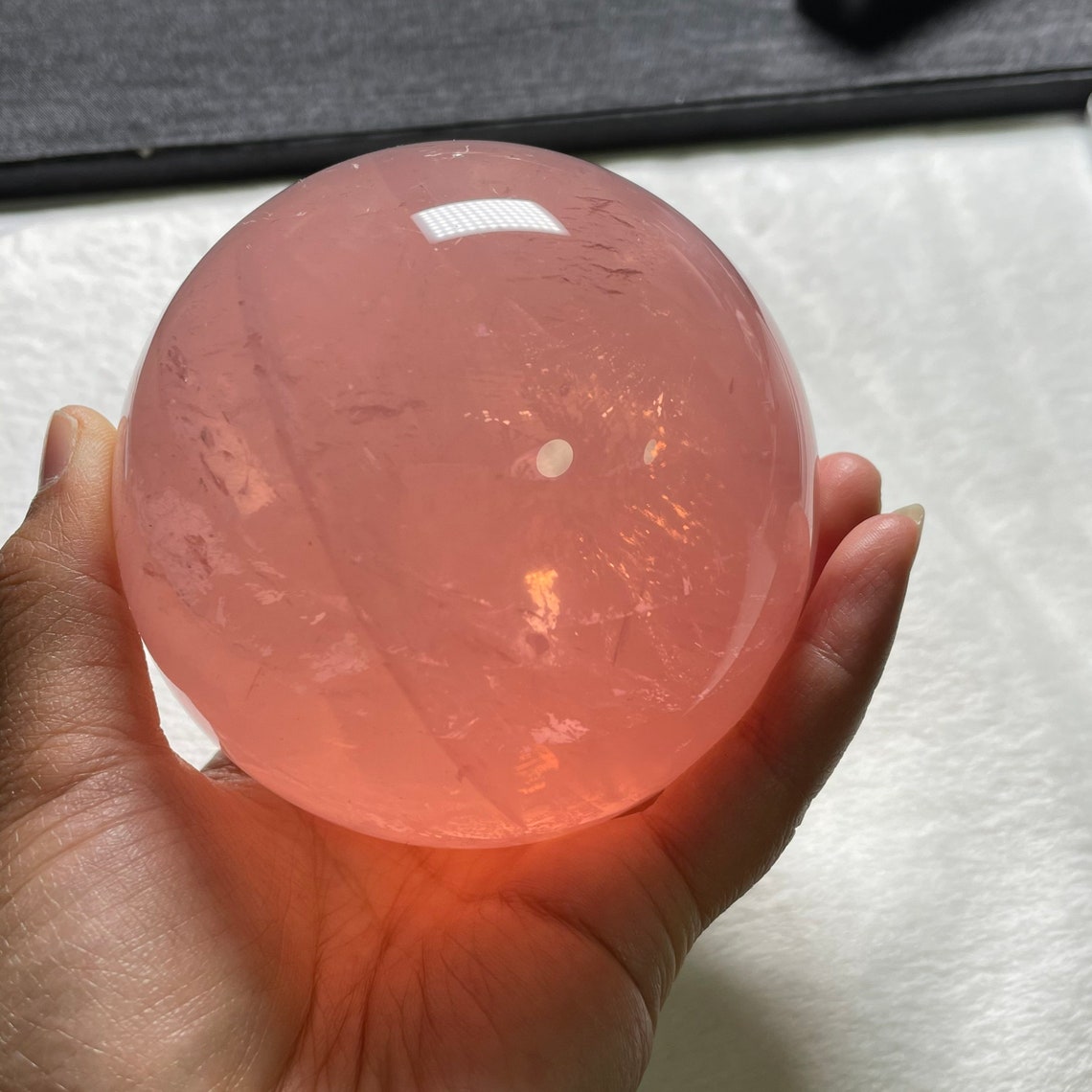Beautiful Dark Pink Star Light Rose Quartz With Rainbows - Etsy
