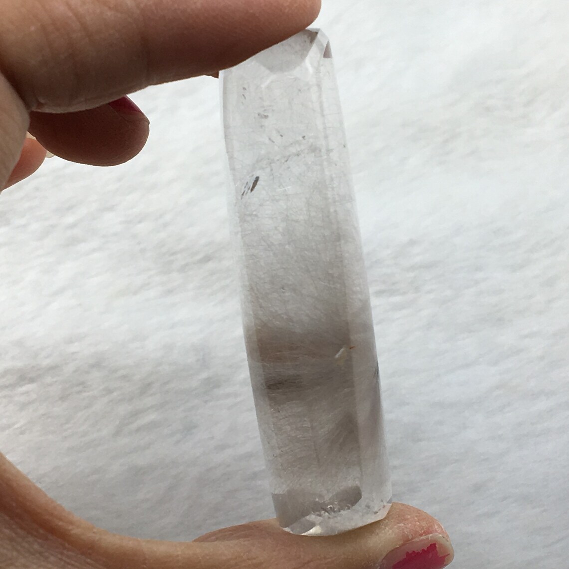 Natural Clear Silver-titanium Quartz Pendant Crystal - Etsy