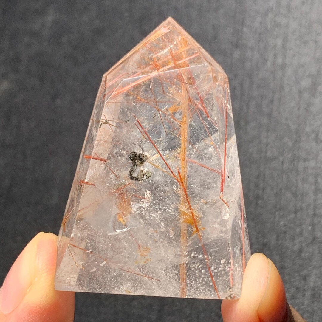 Natural Red Rutilated Quartz Garden Quartz Crystal Tower - Etsy