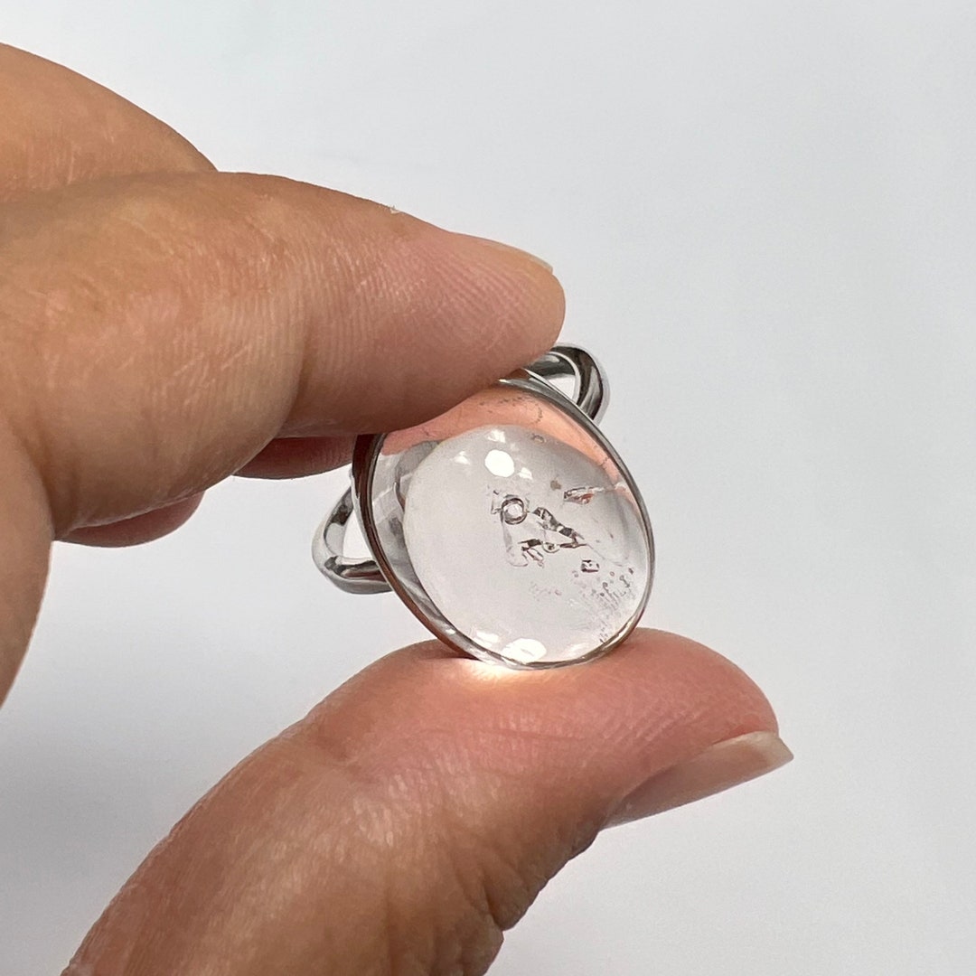 Natural Clear Quartz Mobile Water Bubbles Enhydro Quartz Crystal ...