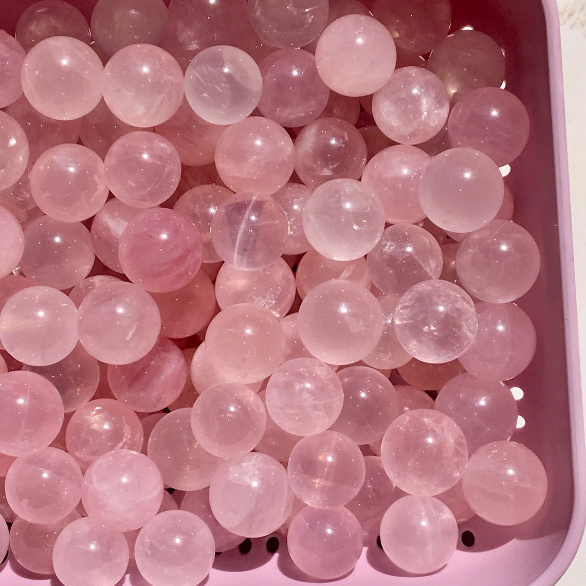 1Pcs 20mm Magic Natural Rose Quartz Crystal sphere ball | Etsy