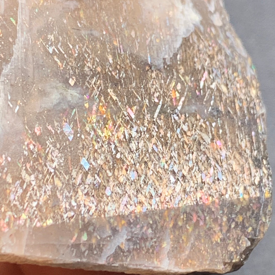 28.3gram Natural Rainbow Lattice Sunstone Chunky Gemstone Specimen From ...