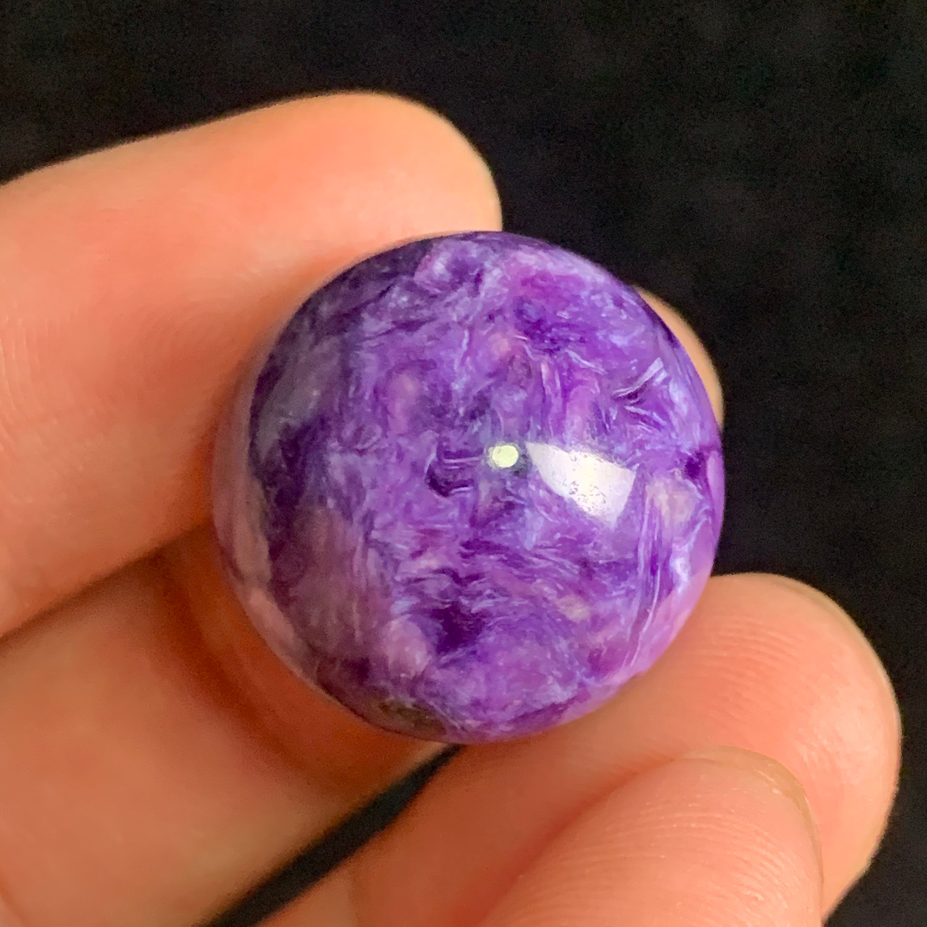 19 mm natural purple Charoite sphere gemstone-34 | Etsy