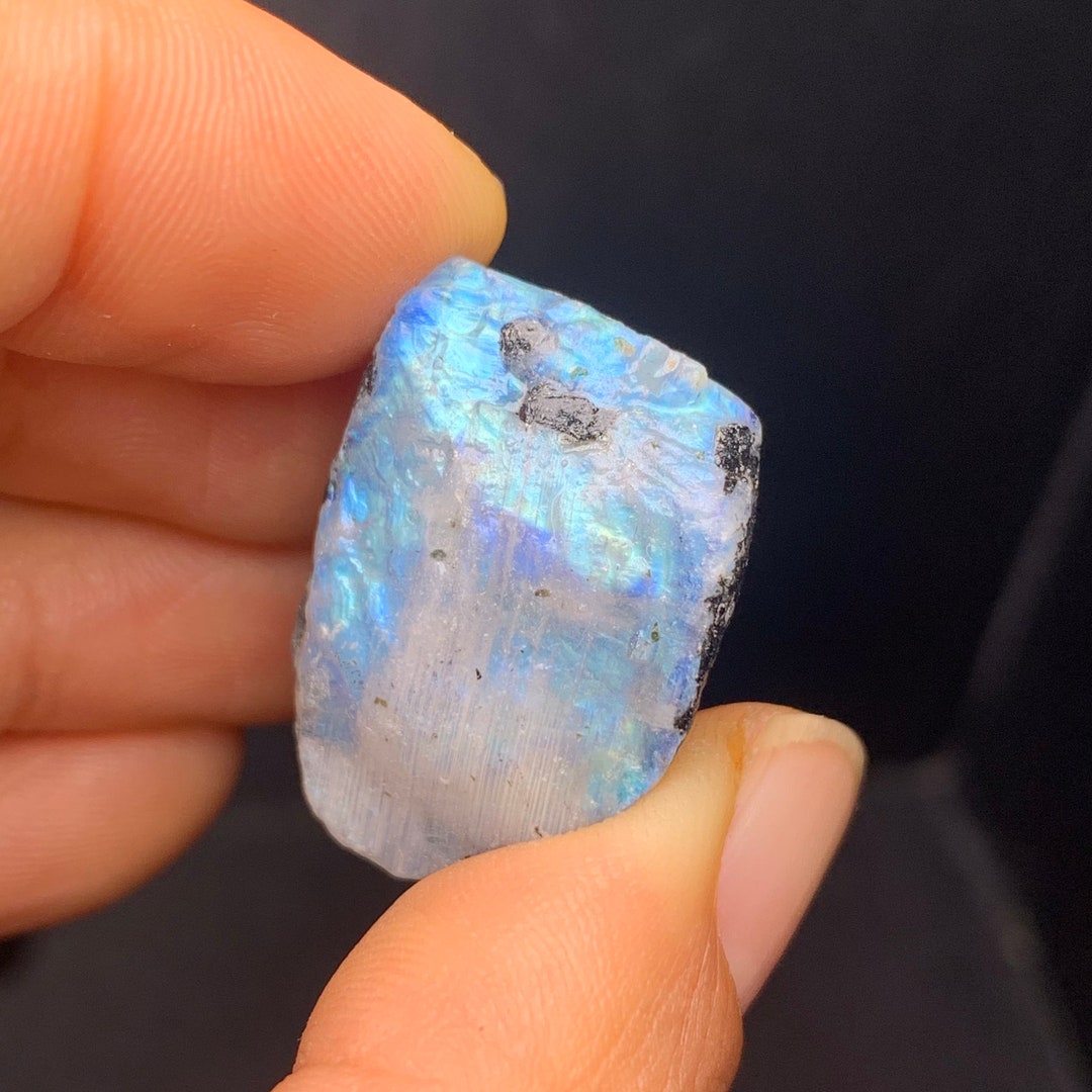 Spécimen de pierre précieuse de pierre de lune bleue naturelle brute 14 ...