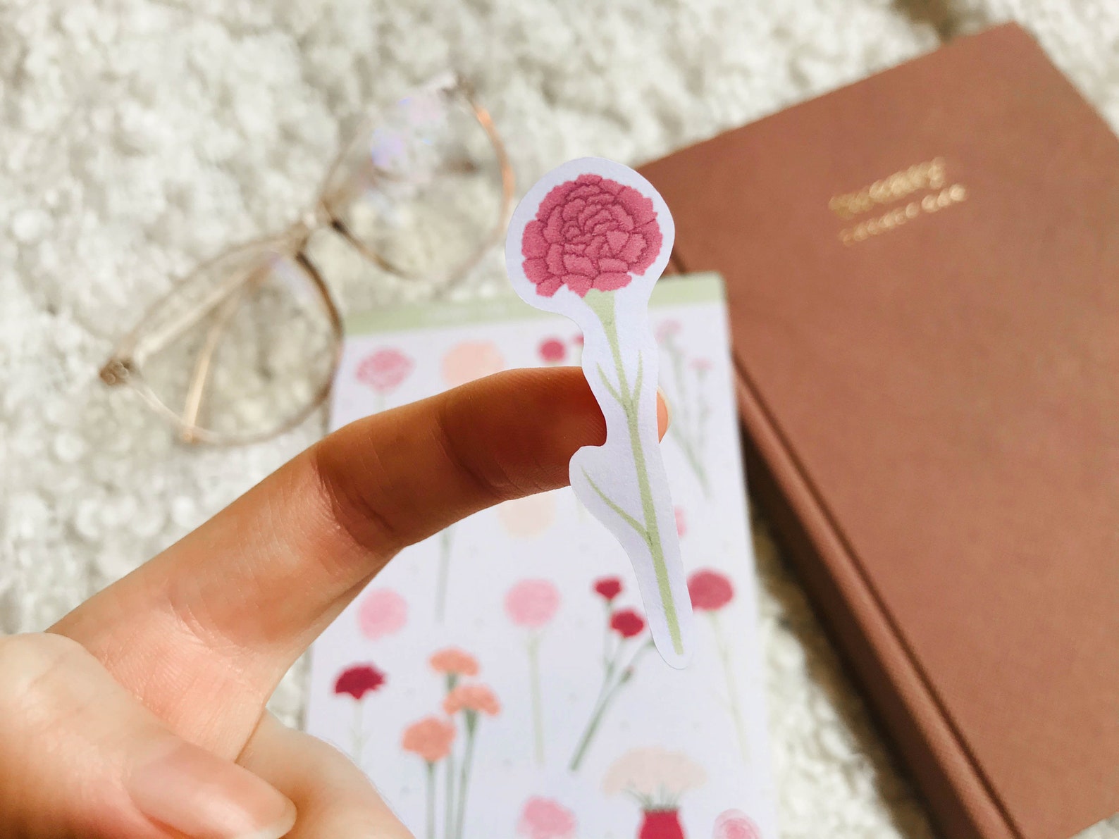Carnation Sticker Sheet Carnation Stickers Floral Sticker | Etsy