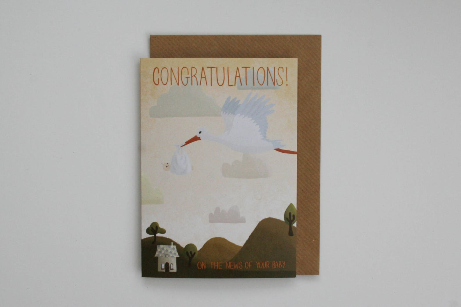New Baby Card Neutral New Born Congrats Card A6 Baby Card - Etsy