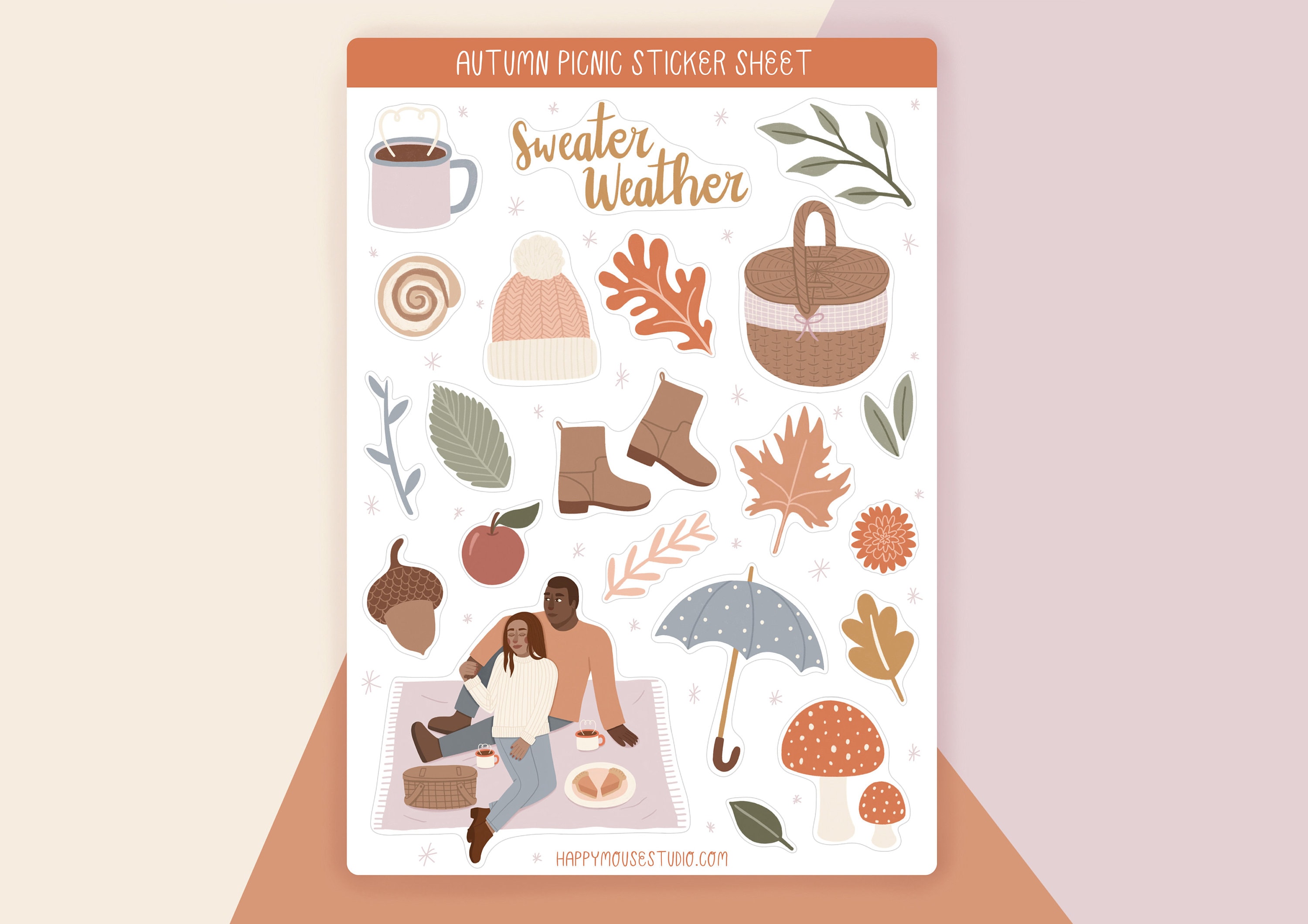 Autumn Sticker Sheet, Fall Stickers, Autumn Sticker Pack, Cosy Stickers ...