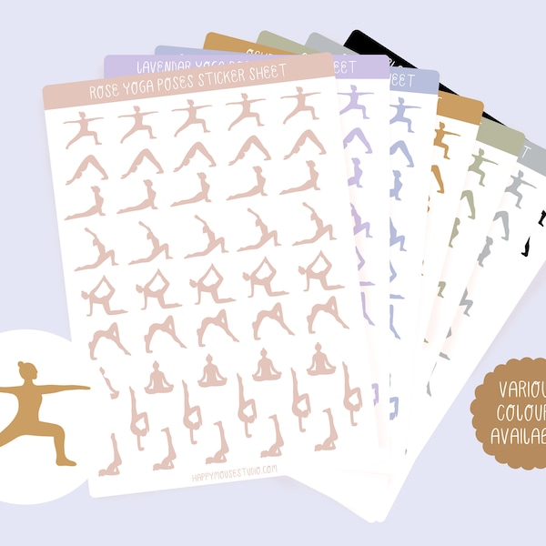 Yoga Stickers - Etsy