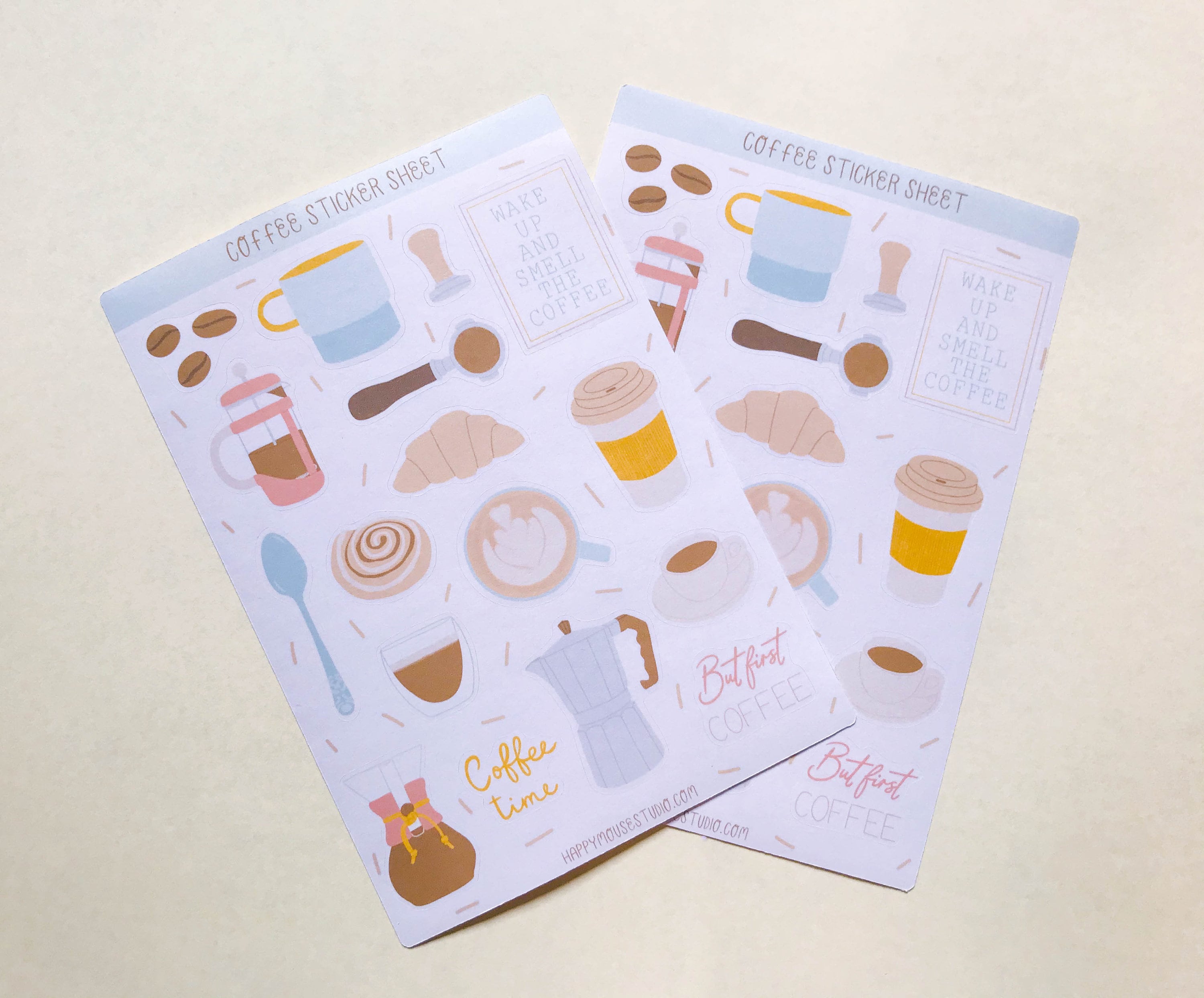 Coffee Sticker Sheet Coffee Stickers Drink Stickers Food | Etsy