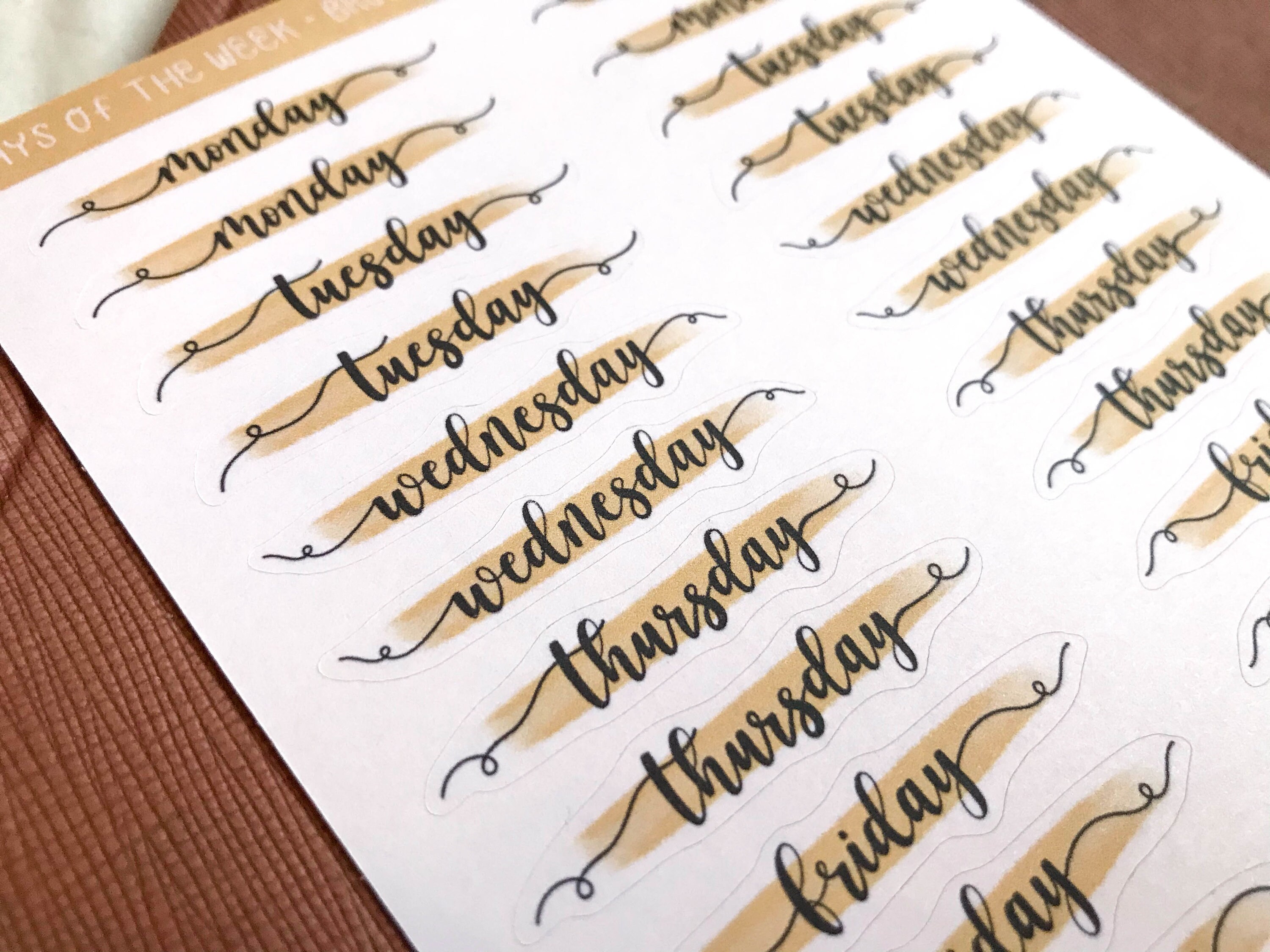 Days of the week stickers Weekday stickers Planner stickers | Etsy