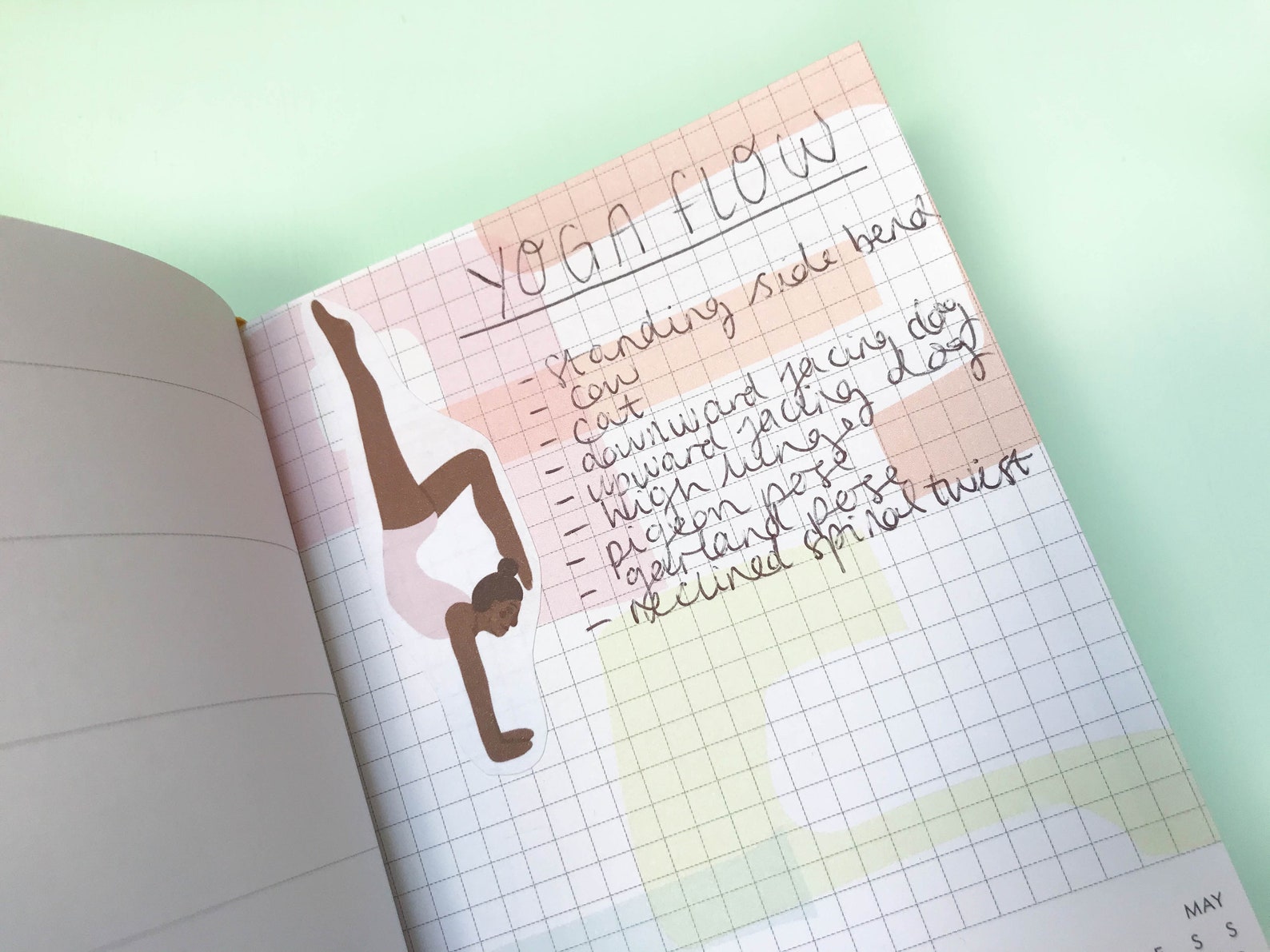 Yoga Sticker Sheet Yoga Stickers Cute Illustrated Sticker | Etsy