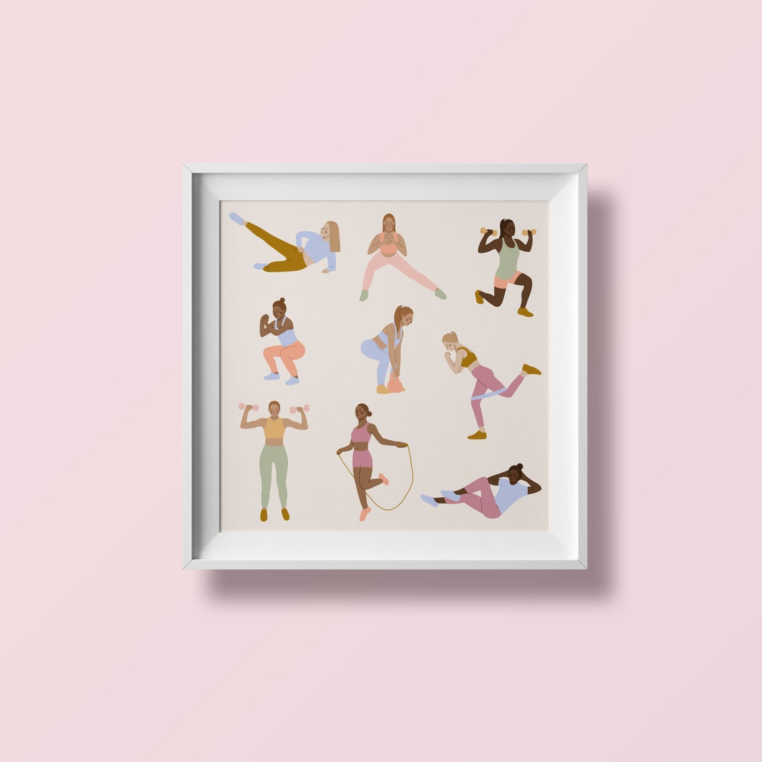 Workout Art Print, Workout Poster, Fitness Art Print, Gym Art, Sport ...