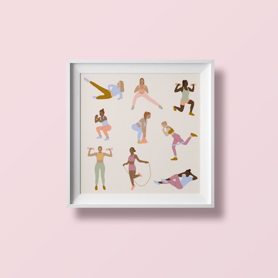 Workout Art Print Workout Poster Fitness Art Print Gym Art - Etsy