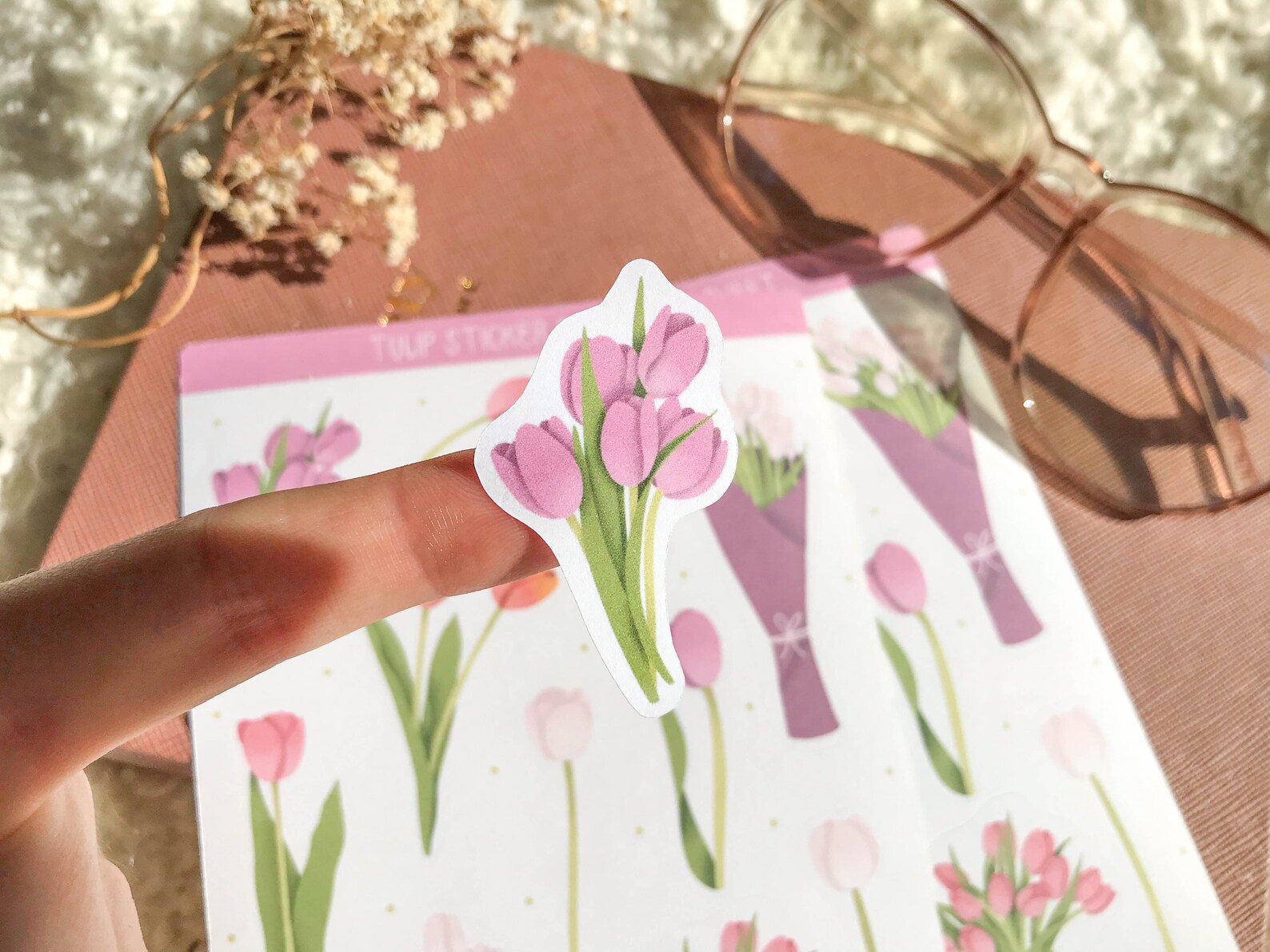 Tulip Sticker Sheet Spring Stickers Tulip Stickers Floral - Etsy
