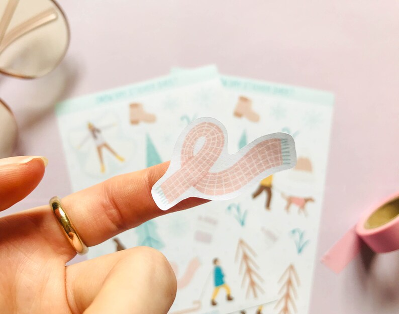 Snow Day Sticker Sheet Winter Planner Stickers Winter - Etsy UK