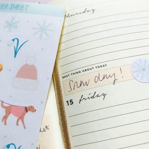 Snow Day Sticker Sheet, Winter Planner Stickers, Winter Stickers ...