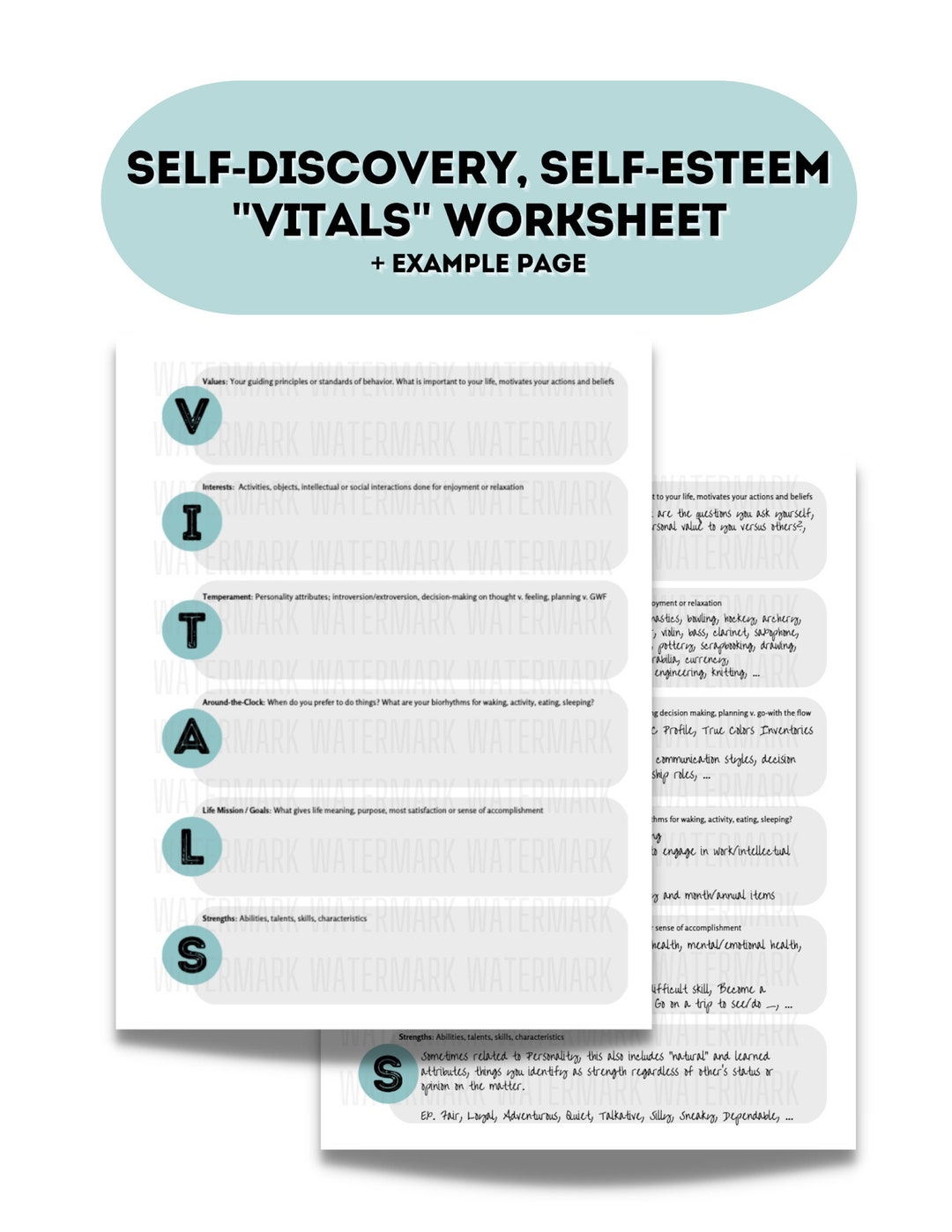 Self-knowledge Exploration Self-esteem Worksheet - Etsy