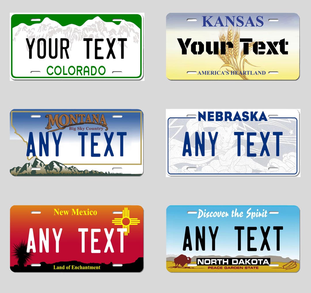 Custom State License Plate: Personalized Aluminum Car Tag - Etsy