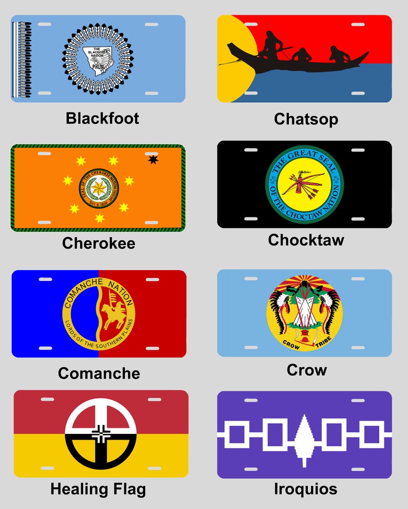 Native American Tribal Flag License/vanity Plates for Car or Decor - Etsy