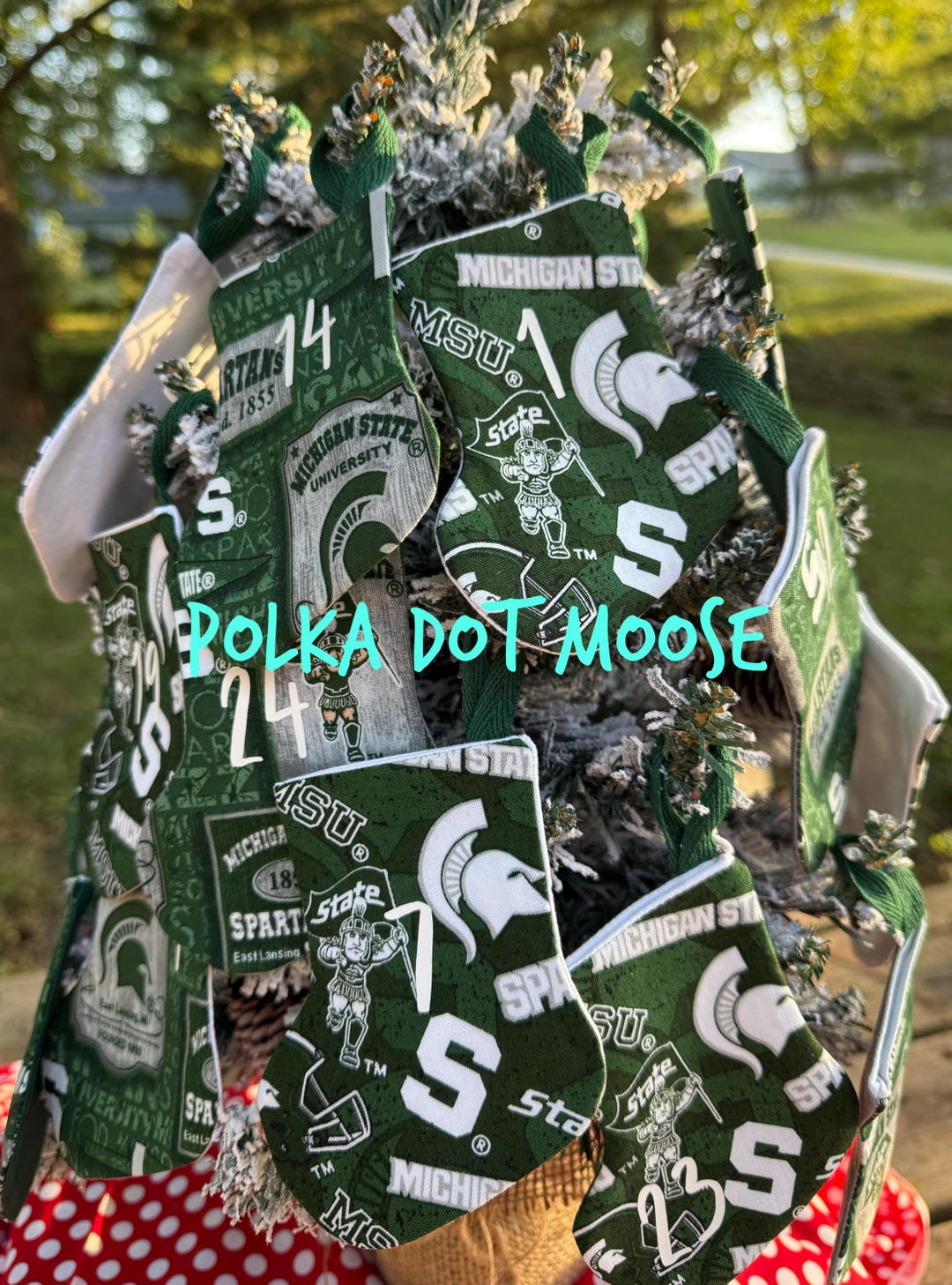 Michigan State Spartans Christmas Advent Calendar Stockings - Etsy