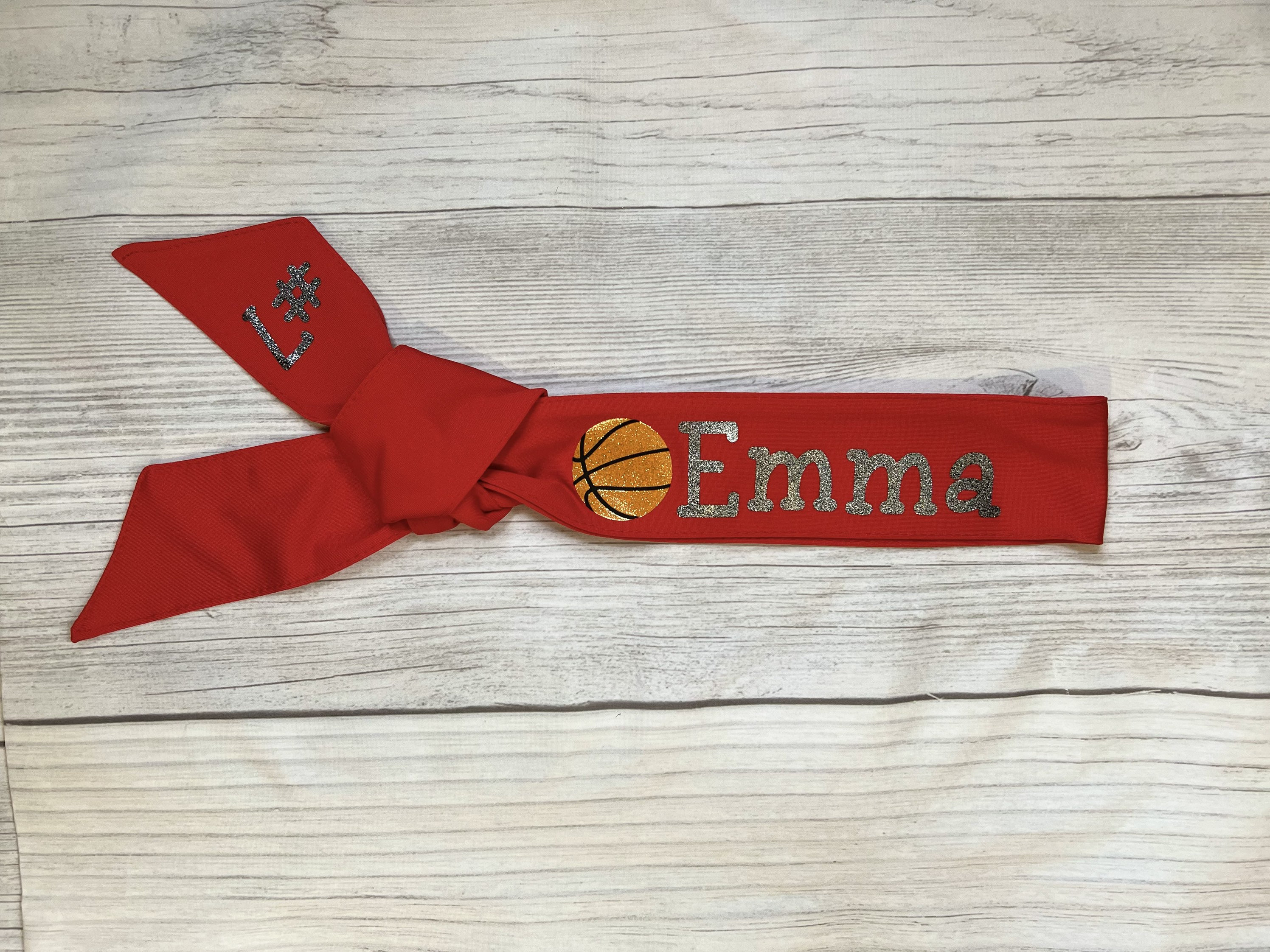 BASKETBALL HEADBAND Tie Back Headband Custom Headbands - Etsy