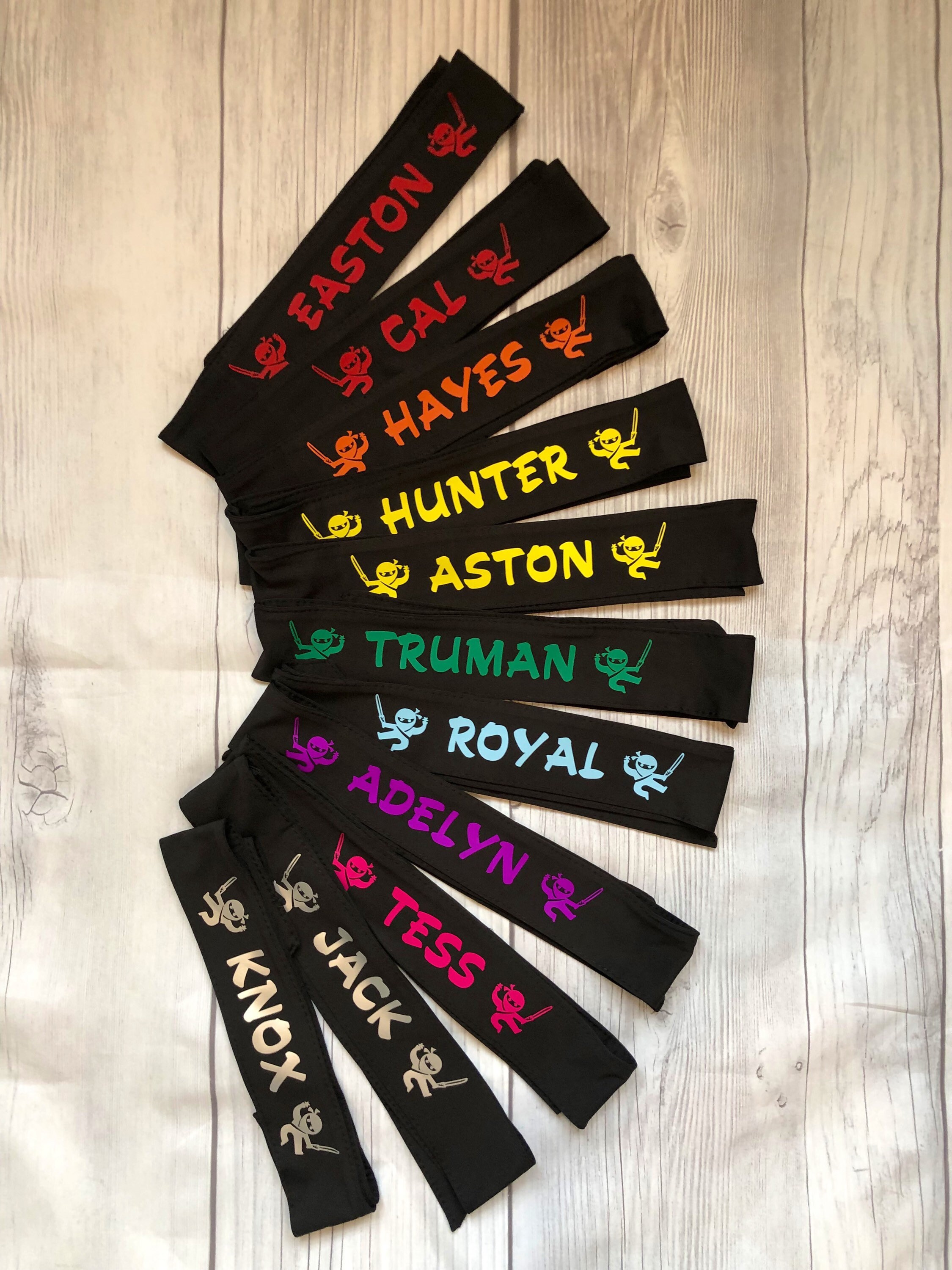 NINJA HEADBAND Tie Back Headband Personalized Headband - Etsy