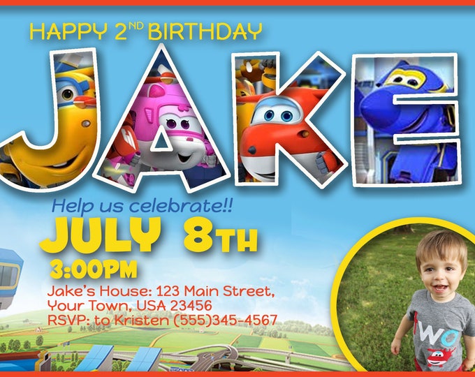 Super Wing Invitation Printable Invitation Instant Download Super Wing ...