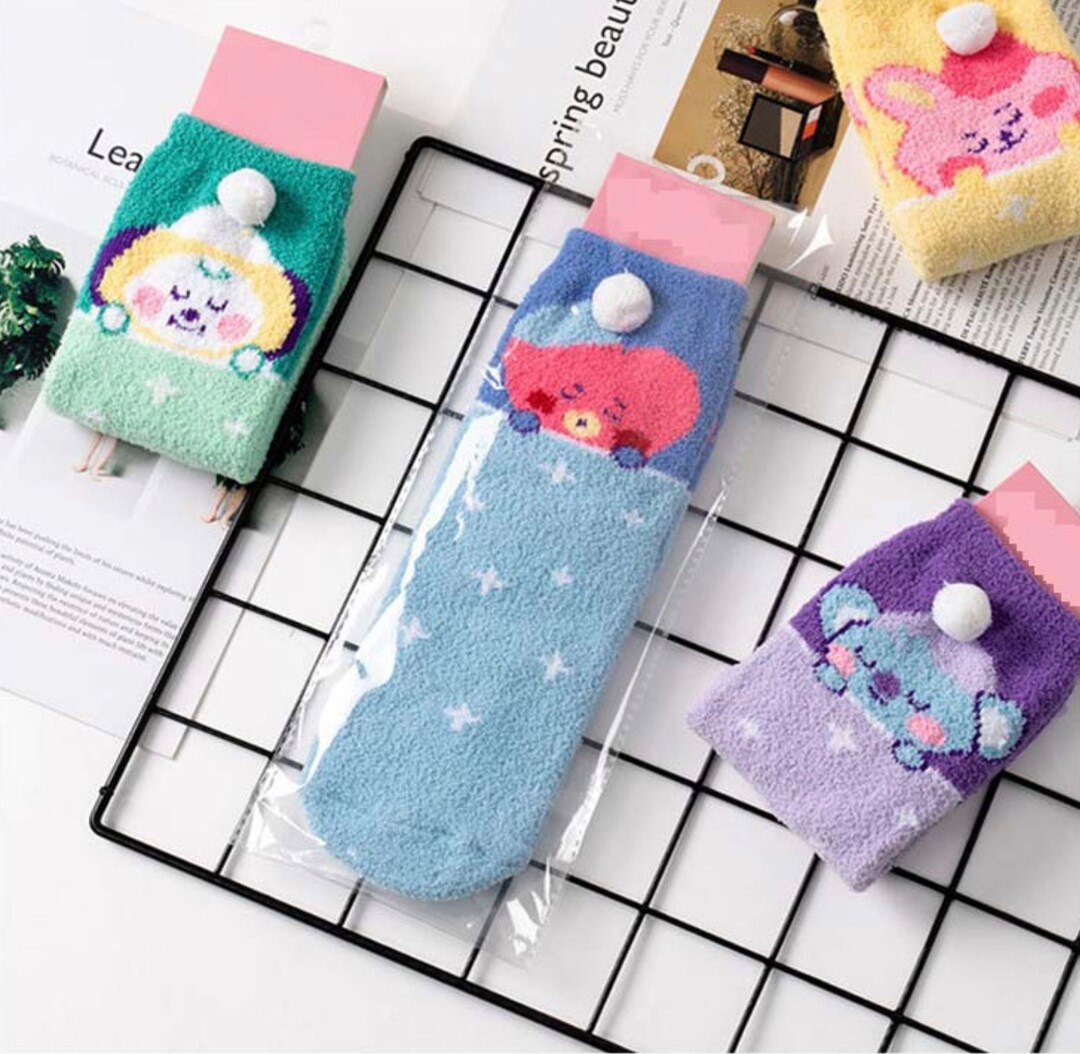 BTS Socks BT21 Socks UK Army Winter Socks BT21 Socks Warm Socks RM Jinn ...