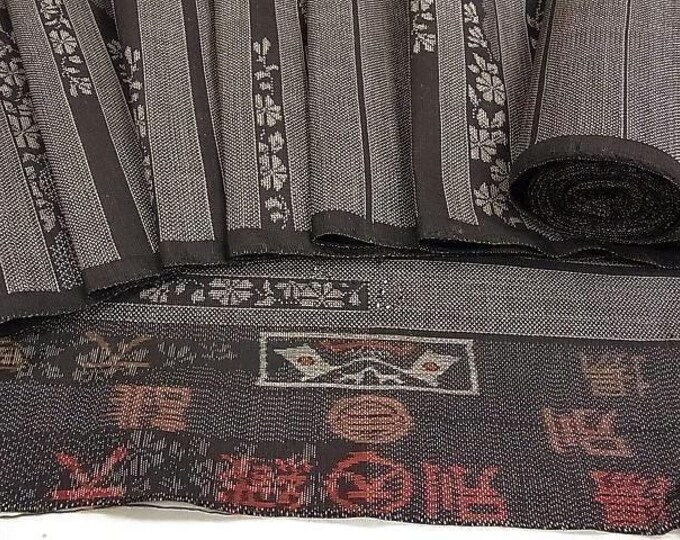 Oshima Tsumugi Silk Kimono Bolt, 9 Maruki, Hand-woven, Mud Dyed ...