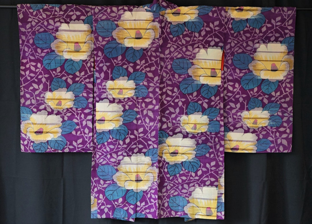 Gorgeous Taisho Roman Meisen Silk Haori, Japanese Vintage Antique ...
