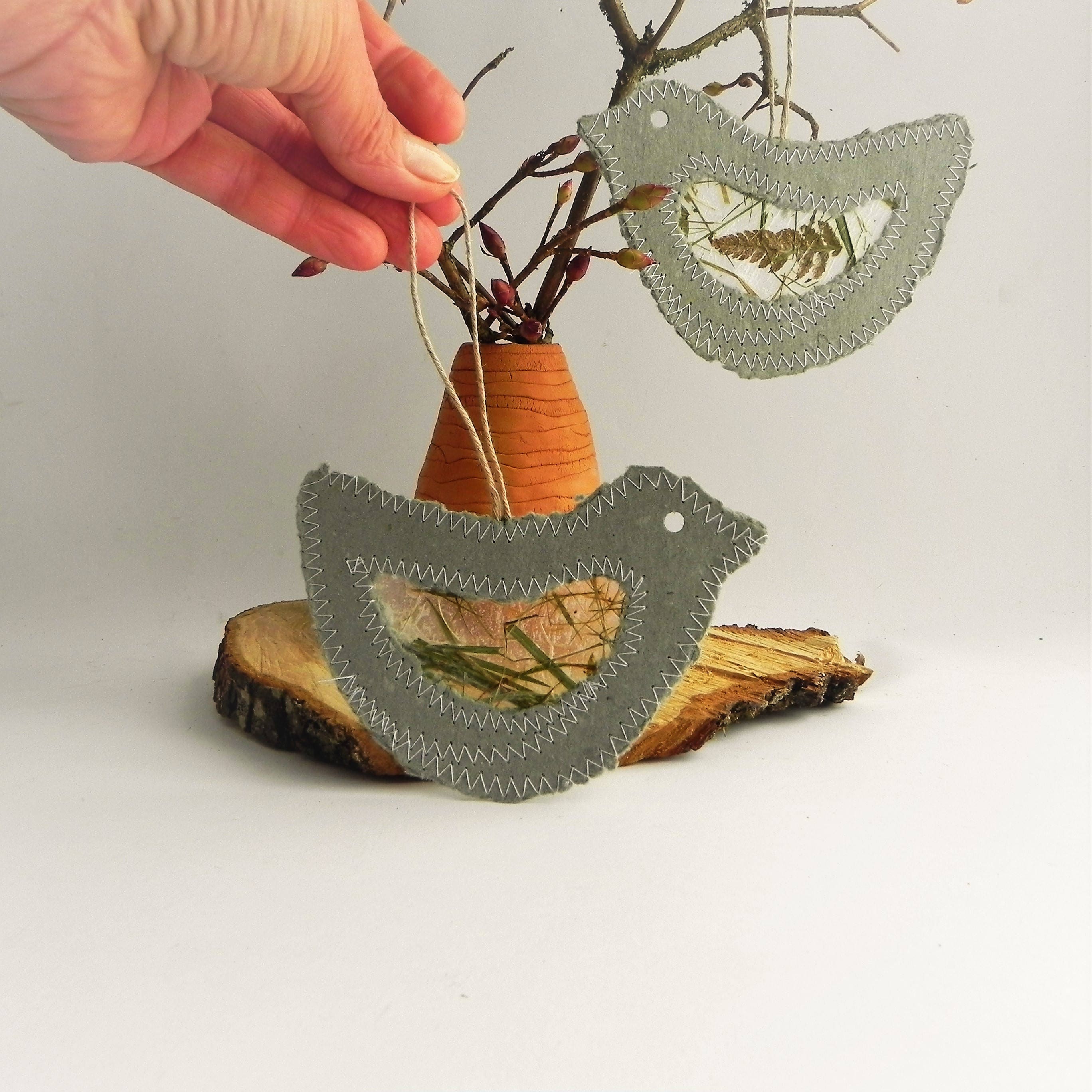 Bird Ornament Handmade Paper Hanging Tree Decoration, Eco-friendly ...