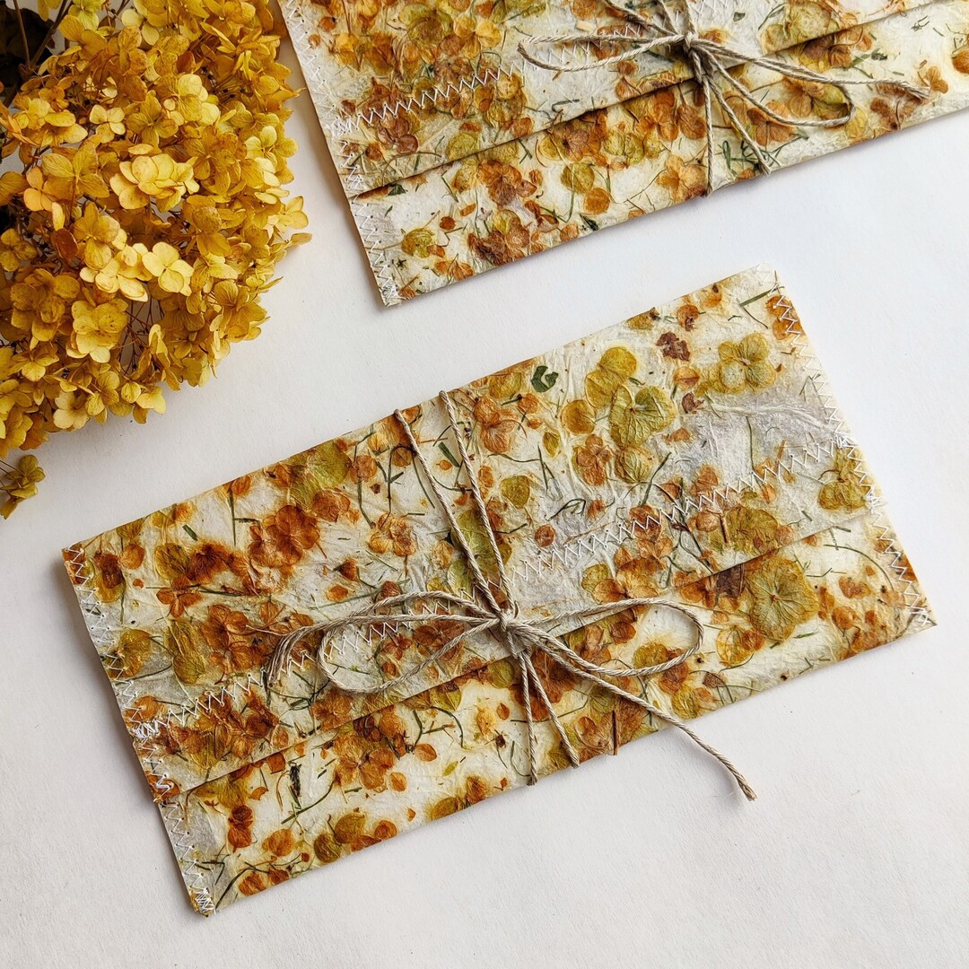 Handmade Paper Floral Envelopes Money Cash Holder Gift Card - Etsy