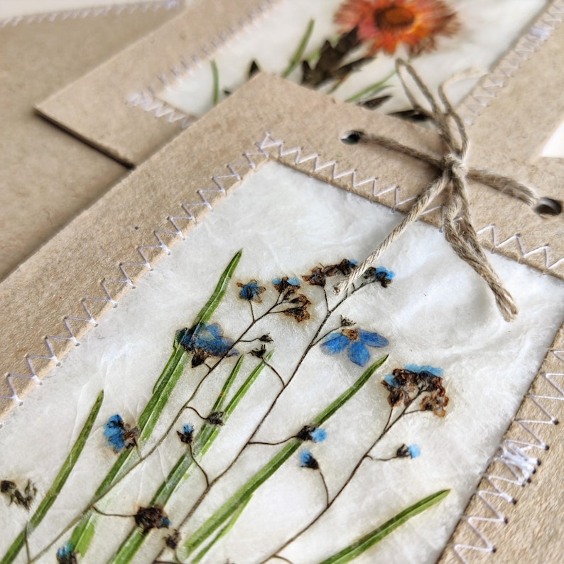 Forget Me Not Flowers Hand Made Eco Friendly Card, Sympathy Card ...