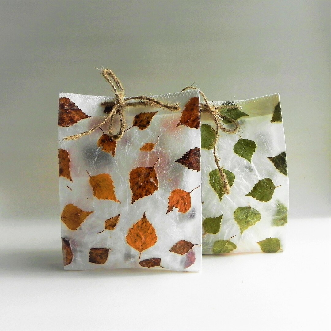 Hand Made Paper Bags, Fall Spring Leaf Decorative Gift Bag Set - Etsy