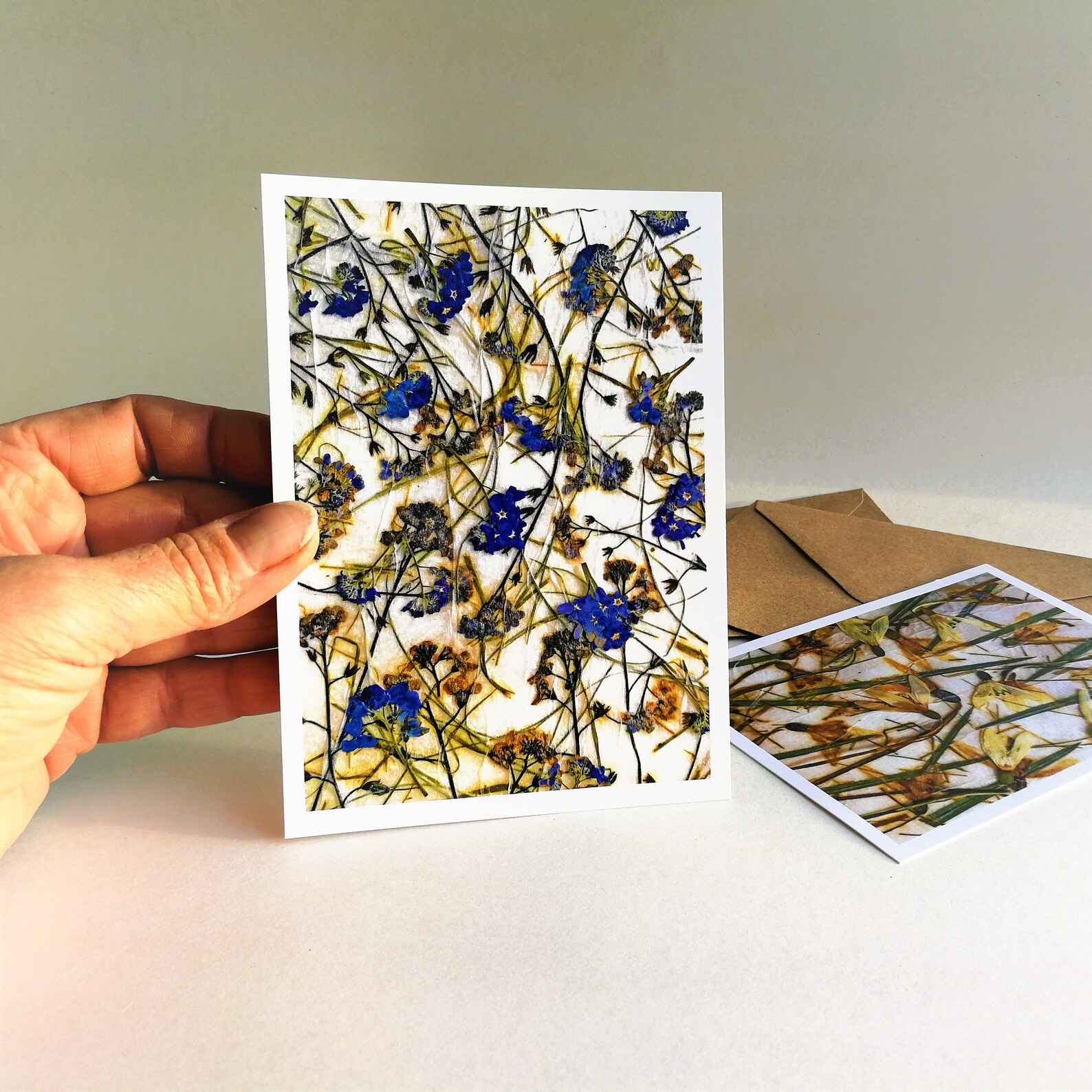 Blue Forget Me Not Flower Card and Envelope - Etsy