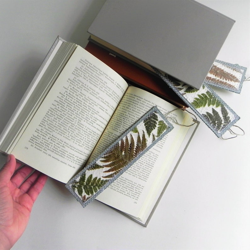 Unique Real Fern Bookmarks, Botanical Reader Gift, Natural Book Marks ...