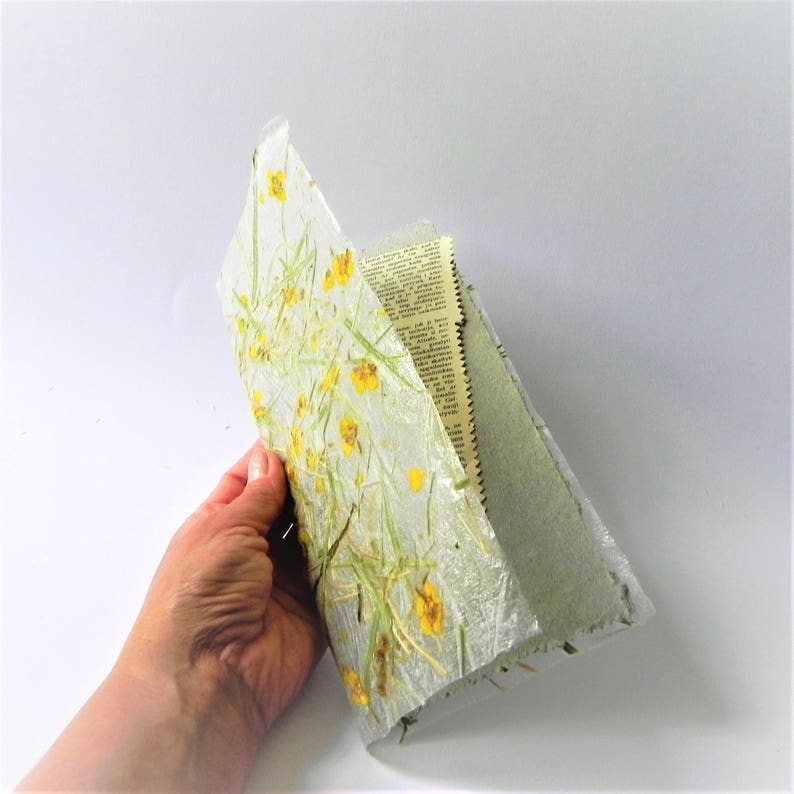 Handmade Yellow Meadow Flowers Paper for Art Craft Projects or Gift ...