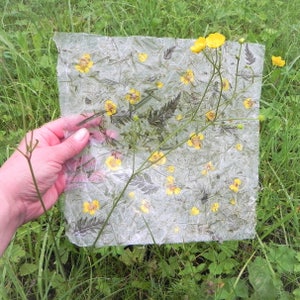 Handmade Yellow Meadow Flowers Paper for Art Craft Projects or Gift ...