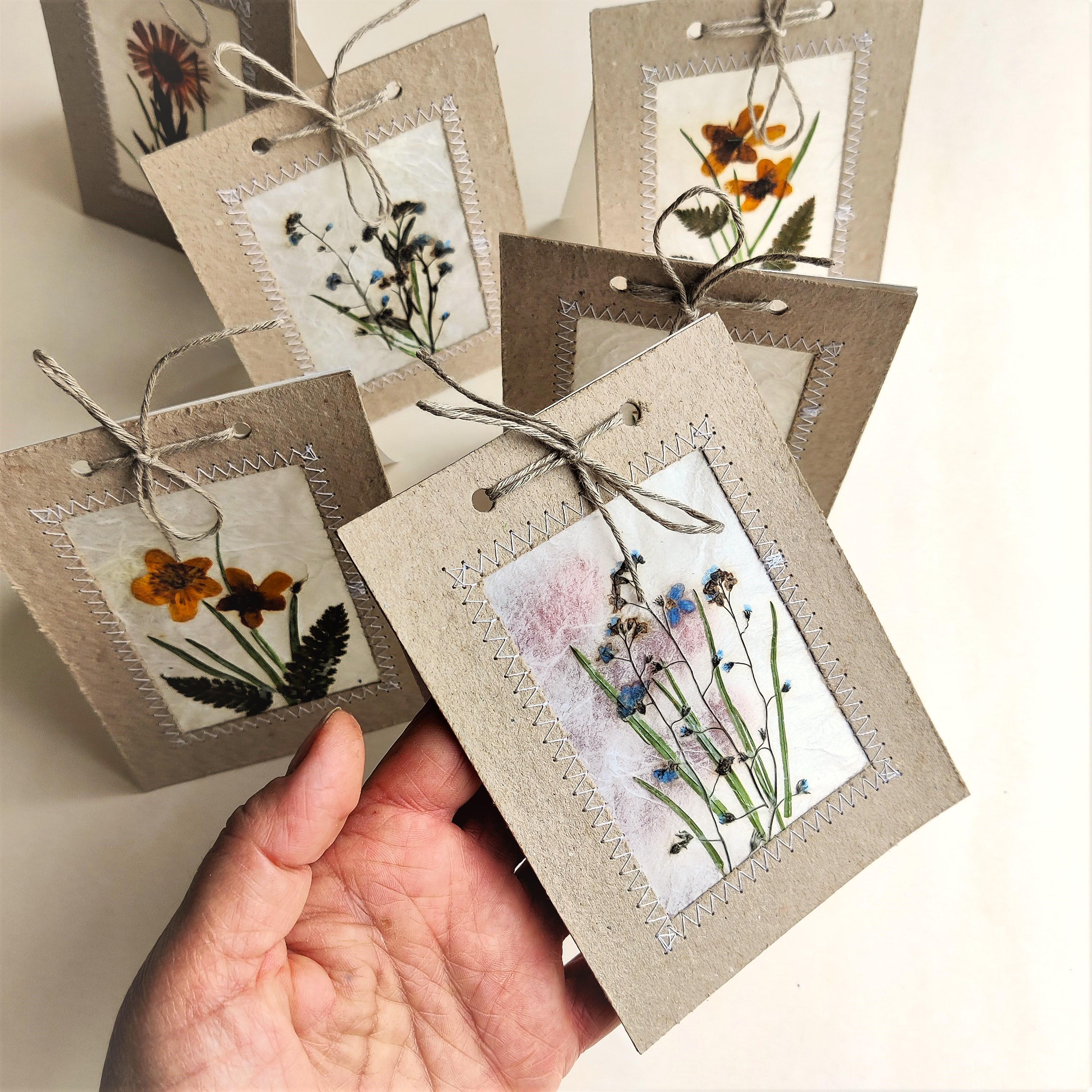 Forget Me Not Flowers Hand Made Eco Friendly Card, Sympathy Card ...