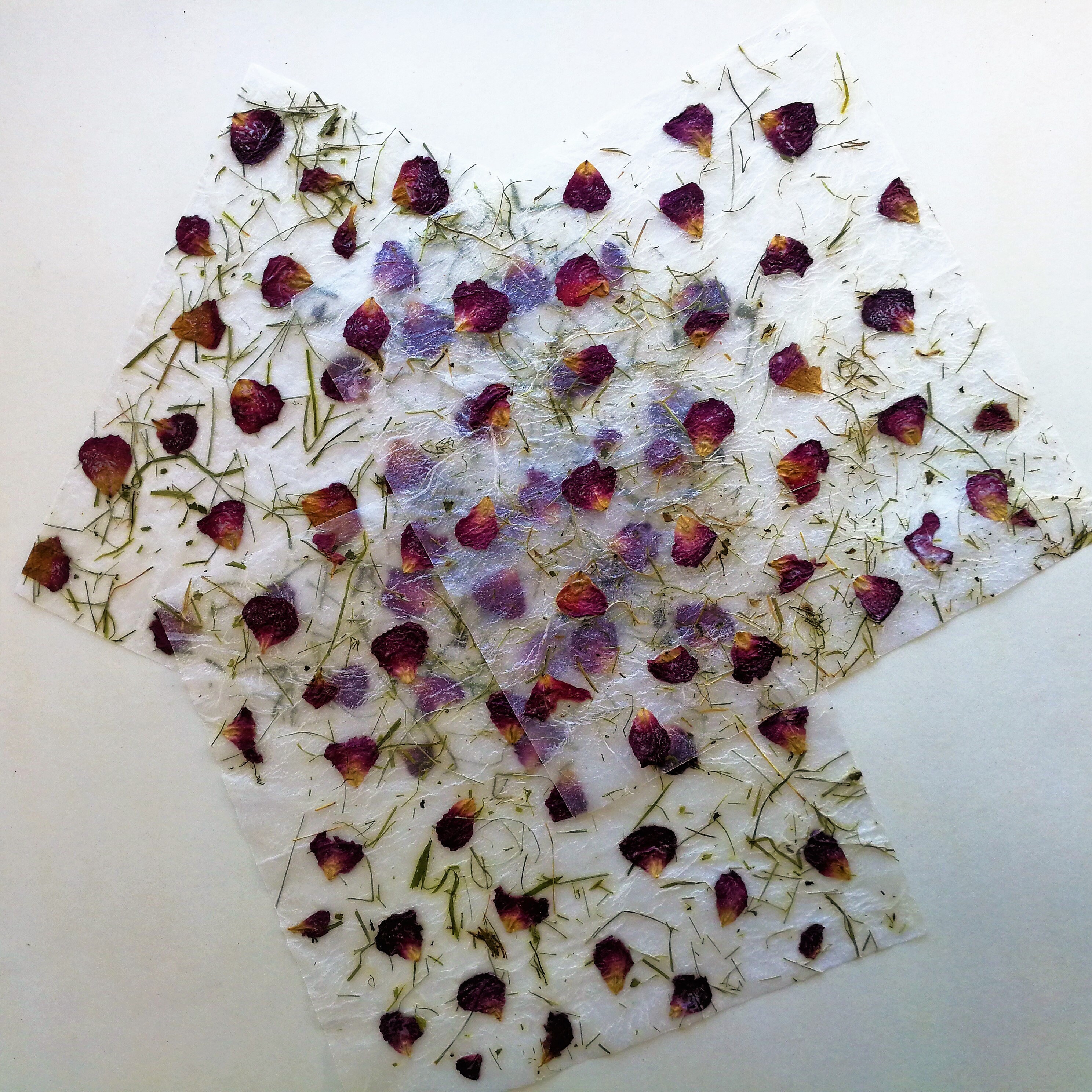 Translucent Handmade Thin Paper With Dried Rose Flower Petals - Etsy