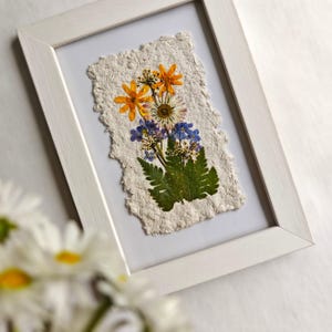 Mini Pressed Flowers Bouquet Frame Art Small Botanical Gift - Etsy