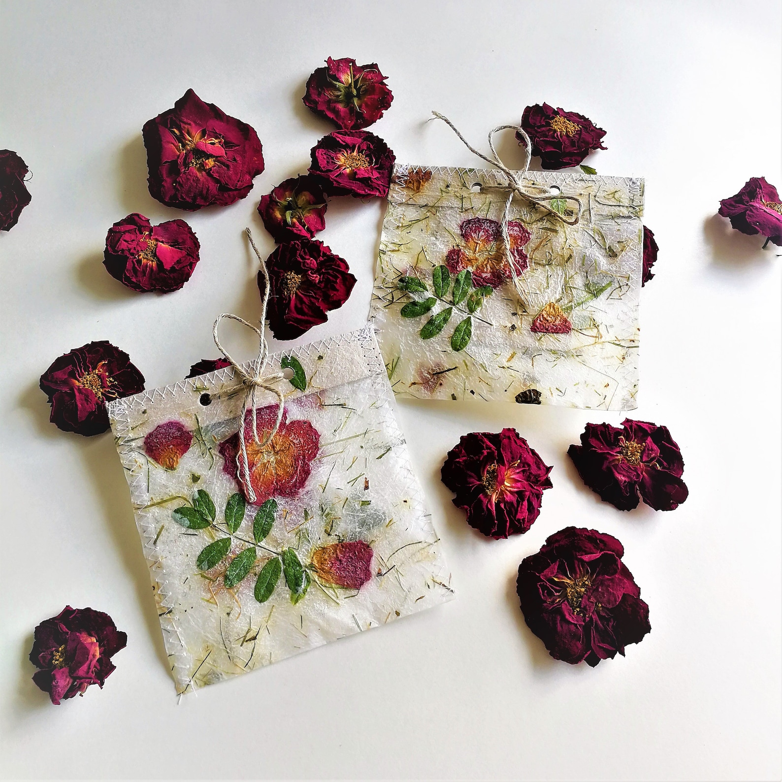 Jewelry Packaging Mini Gift Bags From Hand Made Paper With Rose - Etsy