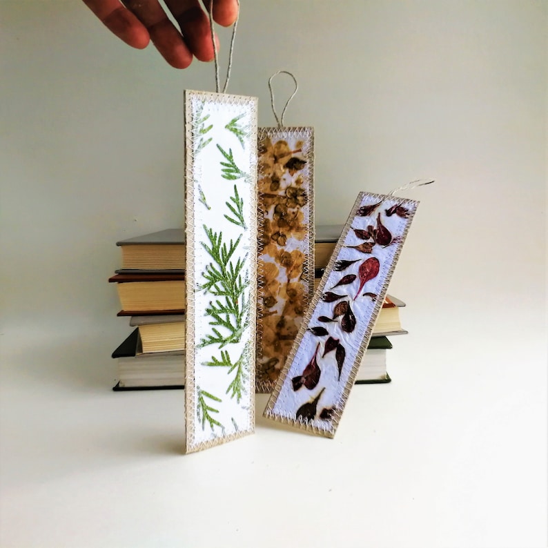 Handmade Paper Book Marks Set of 3 Small Gift for Book Lover - Etsy Canada