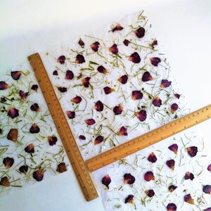 Translucent Handmade Thin Paper With Dried Rose Flower Petals - Etsy