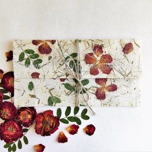 Handmade Paper Envelopes, Wedding Invitations, Pressed Flowers Gift ...