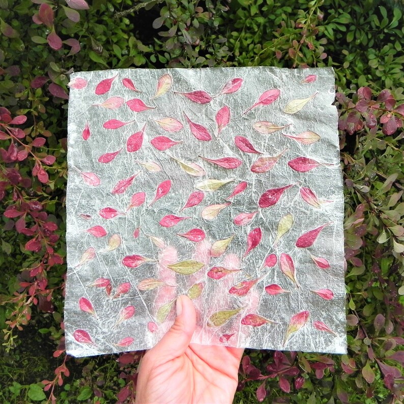 Handmade Nature Paper Leaf Texture Paper Botanical Gift Wrap - Etsy