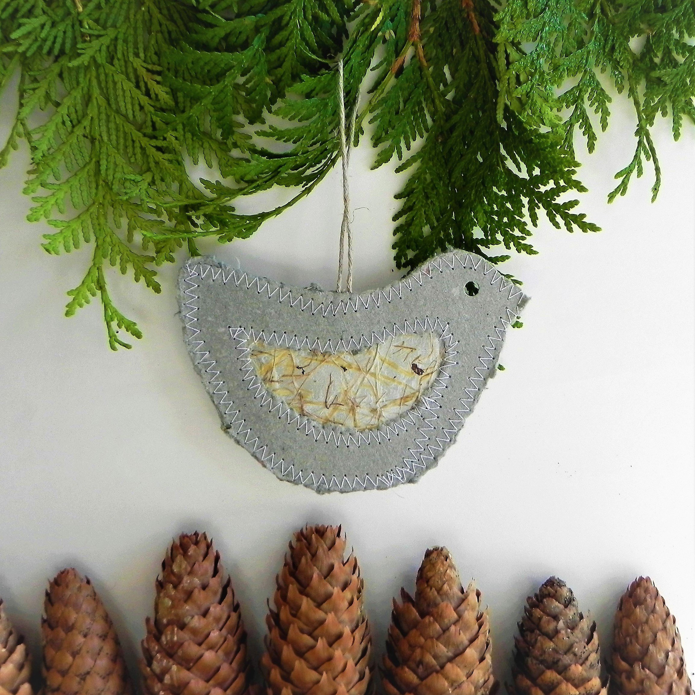 Bird Ornament Handmade Paper Hanging Tree Decoration, Eco-friendly ...